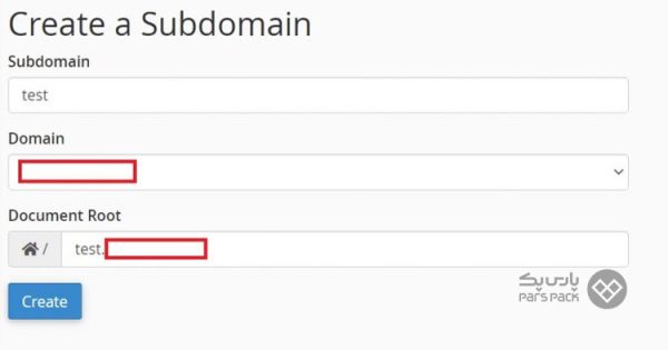 آموزش تصویری ساخت ساب دامین در سی پنل - بلاگ پارس پک