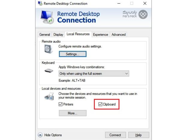 آموزش رفع مشکل Copy/Paste نشدن در Remote Desktop - پارس پک