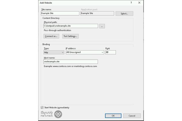 آموزش تصویری نصب SSL رایگان روی IIS (قدم به قدم) - پارس پک